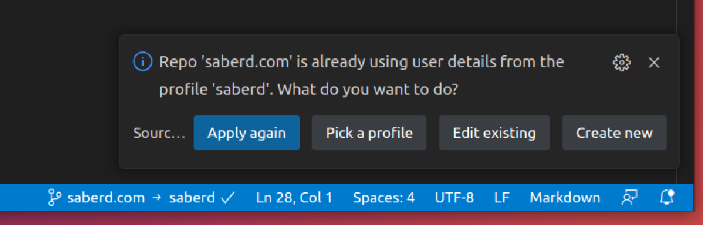 Git config user profiles Git config user profiles