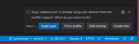 Git config user profiles